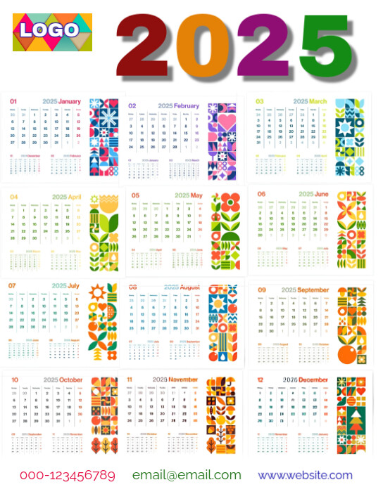 HD company calender template | PosterMyWall