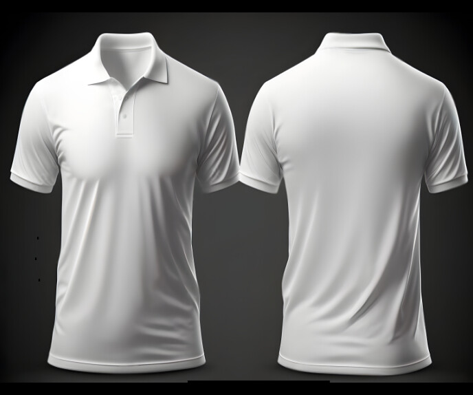 Copy of HD HQ white tshirt with collar mockup | PosterMyWall