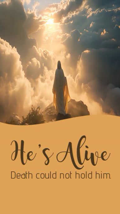 Copy of He's alive motivational video template tik tok | PosterMyWall