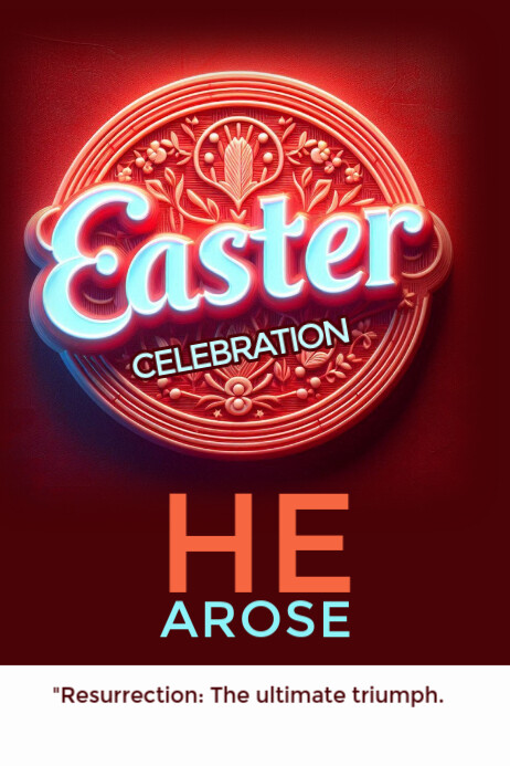 He AROSE Template | PosterMyWall