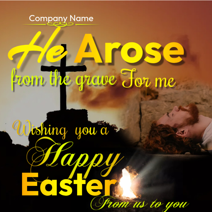 He arose template | PosterMyWall