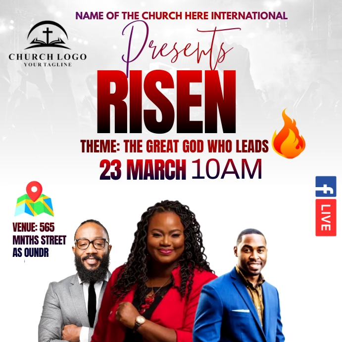 he has risen Template | PosterMyWall