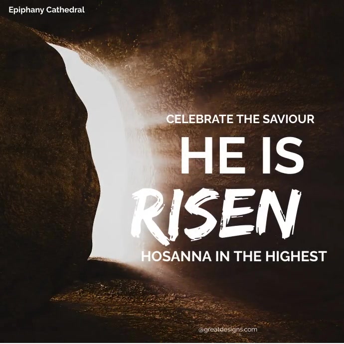 He is Alive/He is Risen Template | PosterMyWall