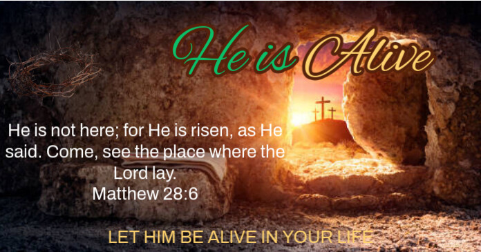 He is alive verse Template | PosterMyWall