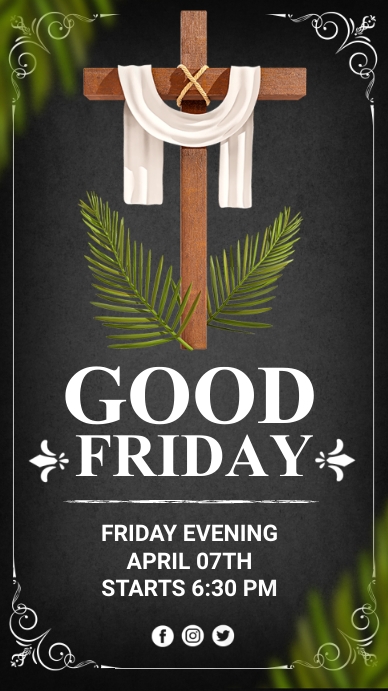 Copy of he is risen, good friday, church, easter | PosterMyWall