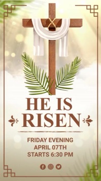 he is risen Template | PosterMyWall