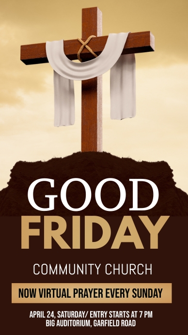 he is risen, good friday, church, easter Template | PosterMyWall