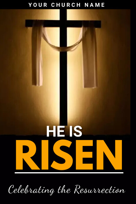 he is risen, good friday Template | PosterMyWall