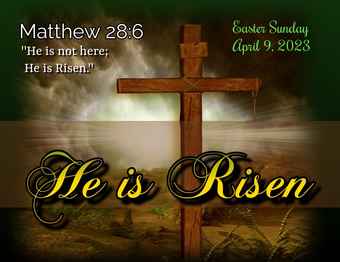 He is Risen & Easter Template | PosterMyWall