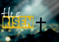 He is risen | EASTER CARD Template | PosterMyWall