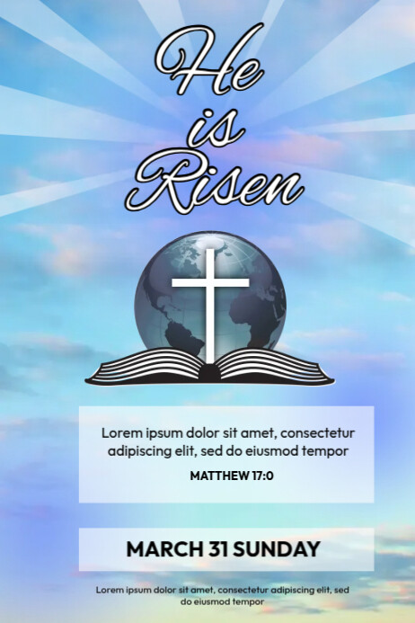 He Is Risen Ads Template | PosterMyWall