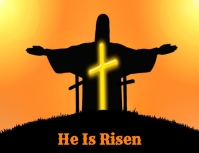 He is risen background Jesus Christ Template | PosterMyWall