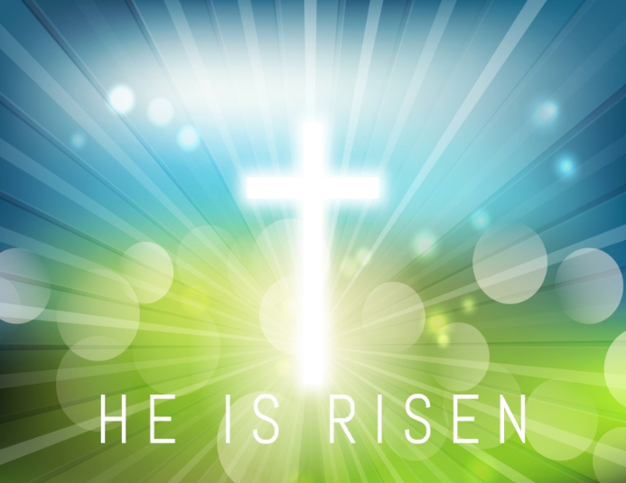 Copy of He is risen background with sunset design | PosterMyWall