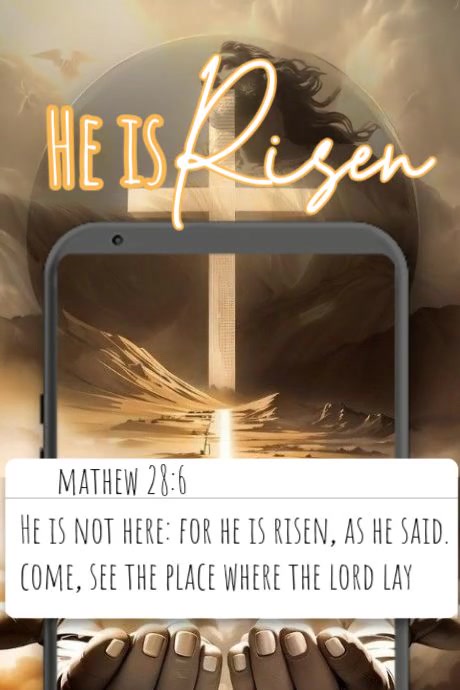 He is Risen Bible Verse Templat | PosterMyWall