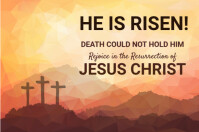 He is risen Template | PosterMyWall