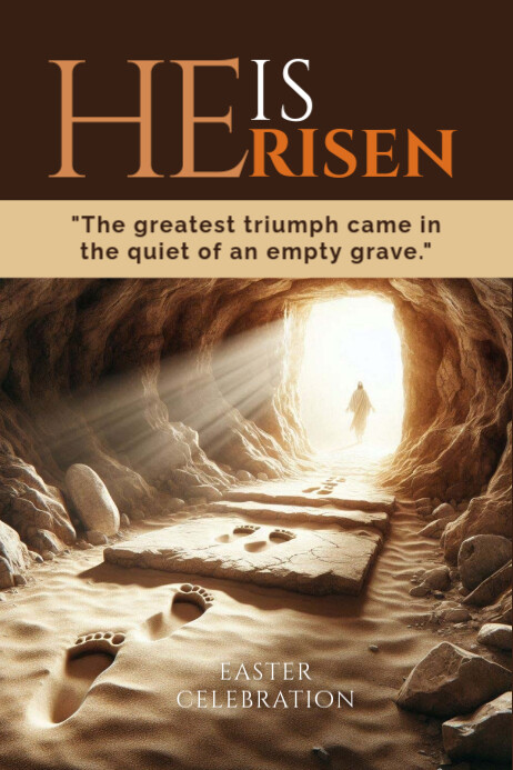 He is risen Template | PosterMyWall