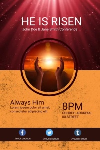 He is risen Template | PosterMyWall