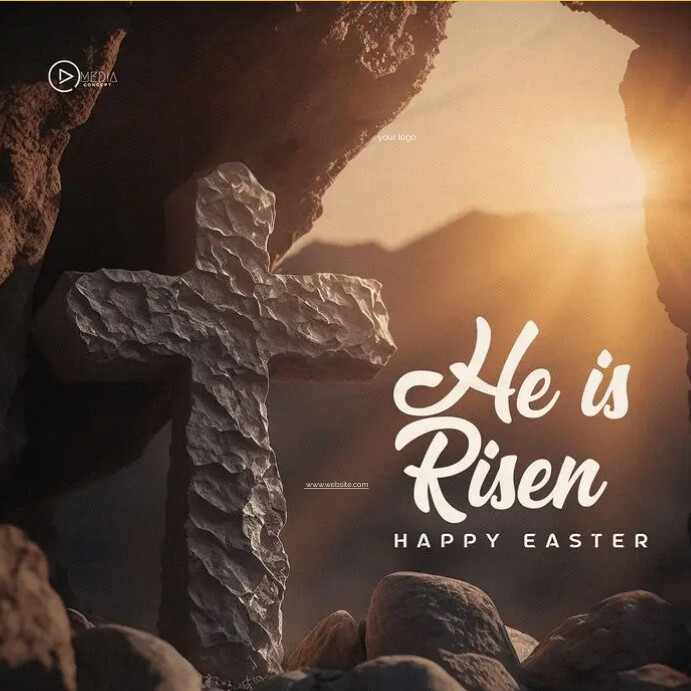 He is risen Template | PosterMyWall