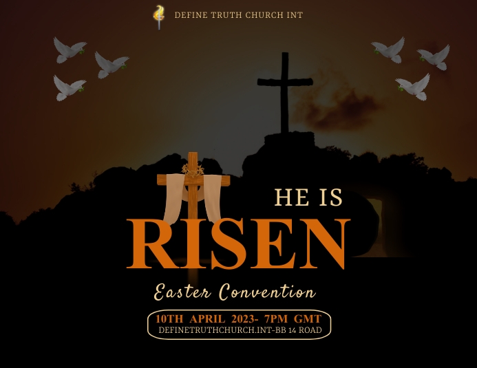 Modèle He is risen | PosterMyWall