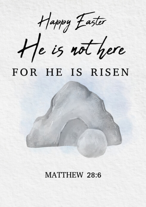 He is Risen Template | PosterMyWall