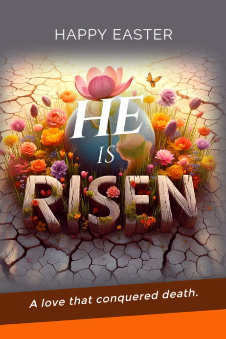 He is risen Template | PosterMyWall