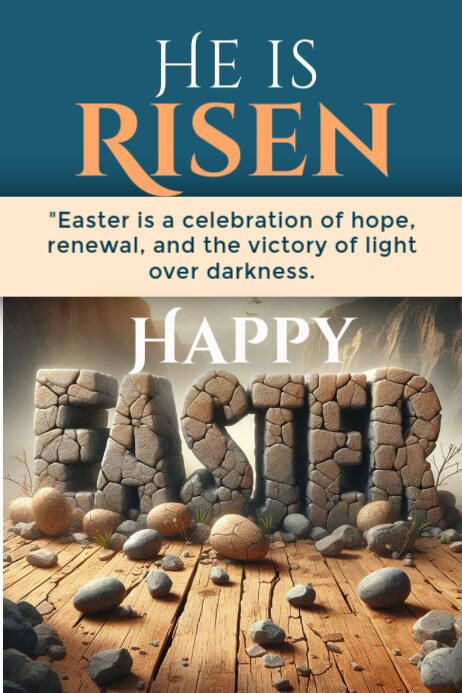 He is risen Template | PosterMyWall