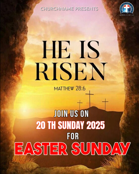 He is risen Template | PosterMyWall