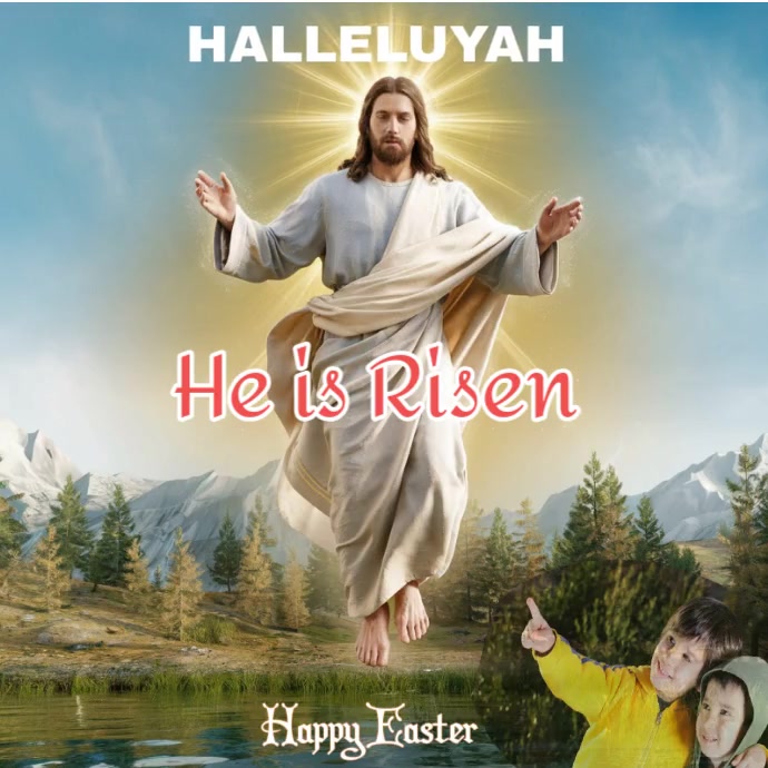 Plantilla de He is Risen | PosterMyWall
