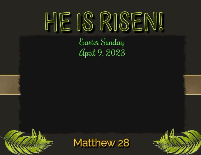 He is Risen Template | PosterMyWall