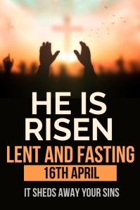He Has Risen Template | PosterMyWall