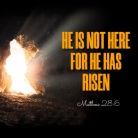 He is risen Template | PosterMyWall