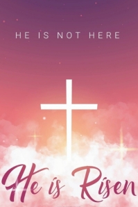 He is risen Template | PosterMyWall