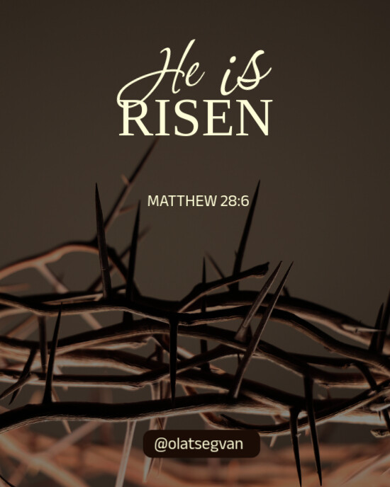 He is risen Template | PosterMyWall
