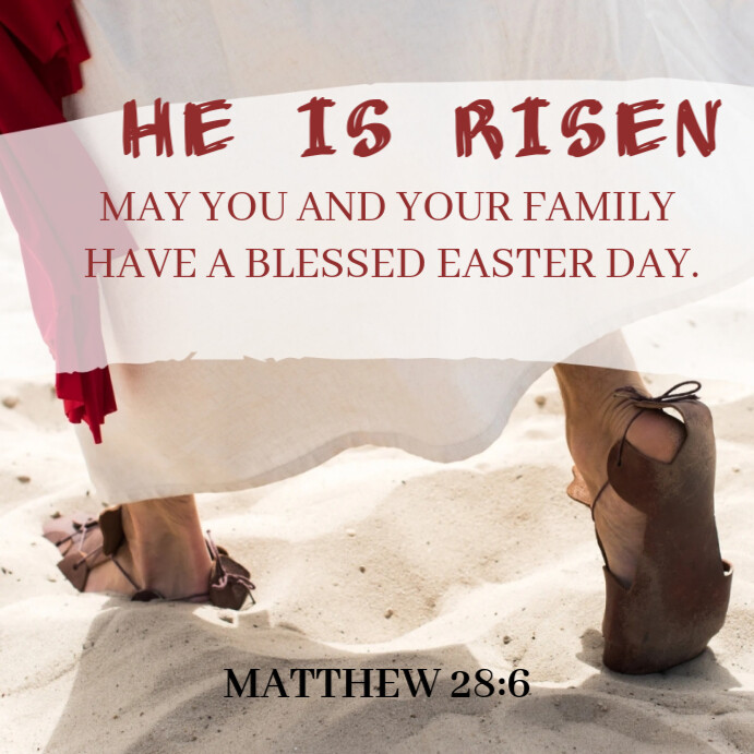 He is Risen Template | PosterMyWall