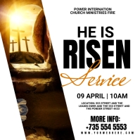 He is Risen Template | PosterMyWall