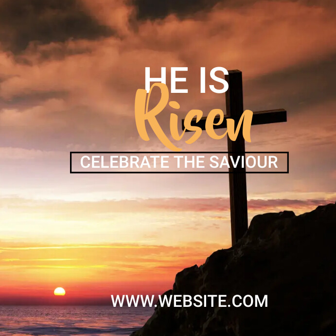 He is risen Template | PosterMyWall