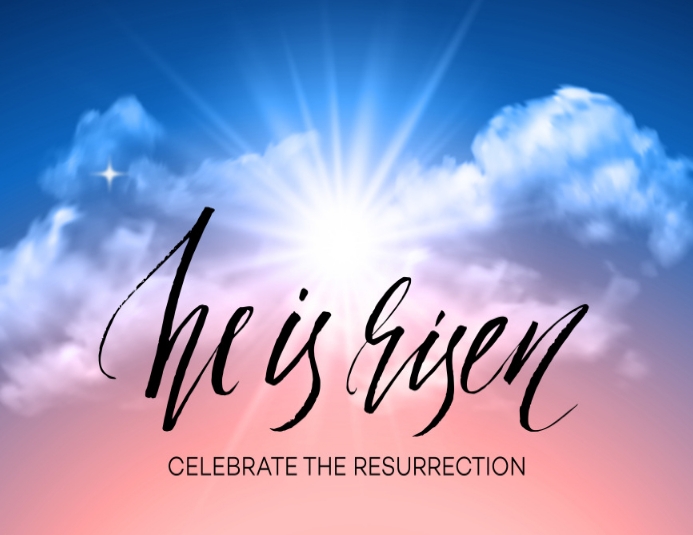 He is risen Easter background Template | PosterMyWall