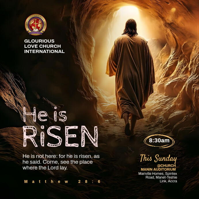 Copy of He is Risen Flyer Template | PosterMyWall