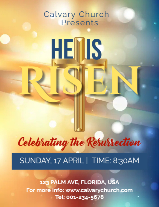 He is Risen Flyer Template | PosterMyWall