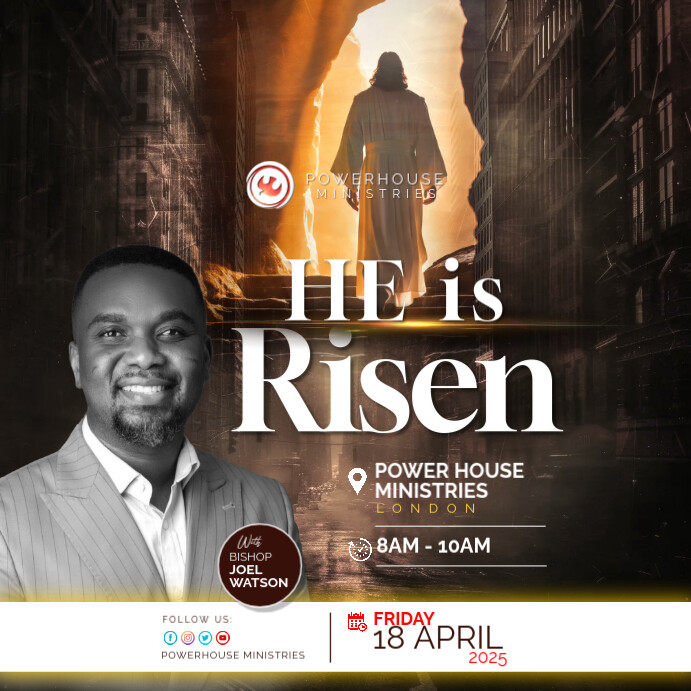Copy of He is Risen Instagram Post | PosterMyWall