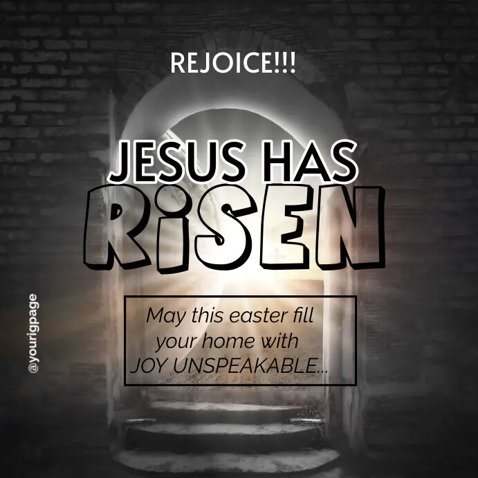 Plantilla de He is Risen Instagram Post | PosterMyWall
