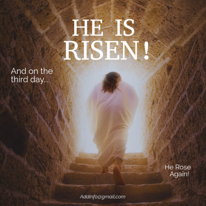 He Is Risen Instagram Post Template | PosterMyWall