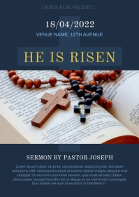 He Has Risen Template | PosterMyWall