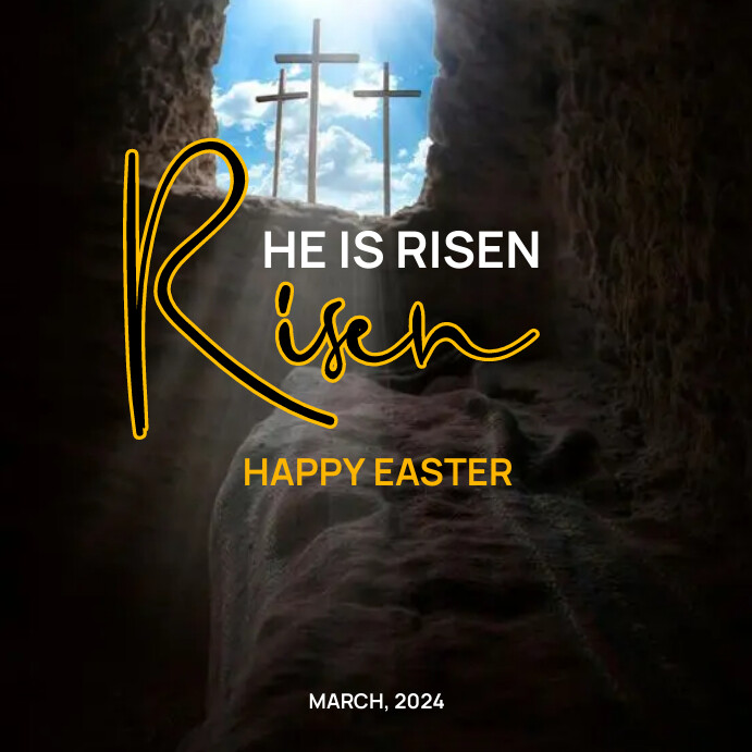 He is Risen Poster Template | PosterMyWall