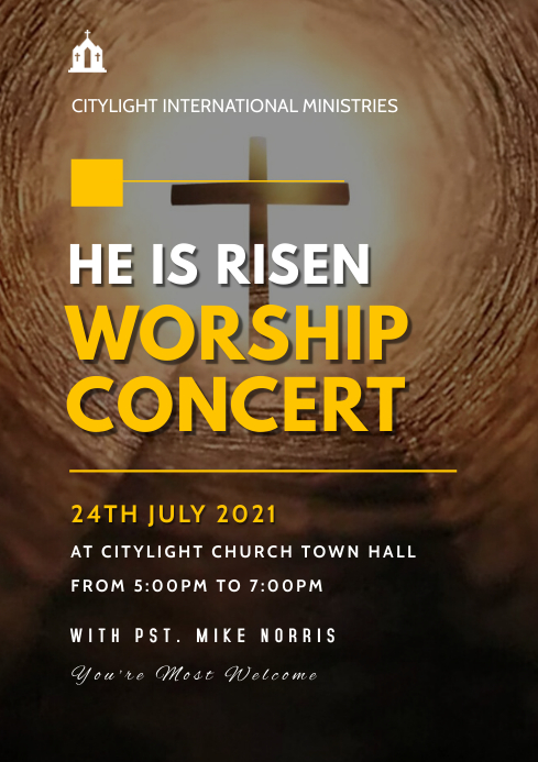 he is risen sunday church flyer Template | PosterMyWall