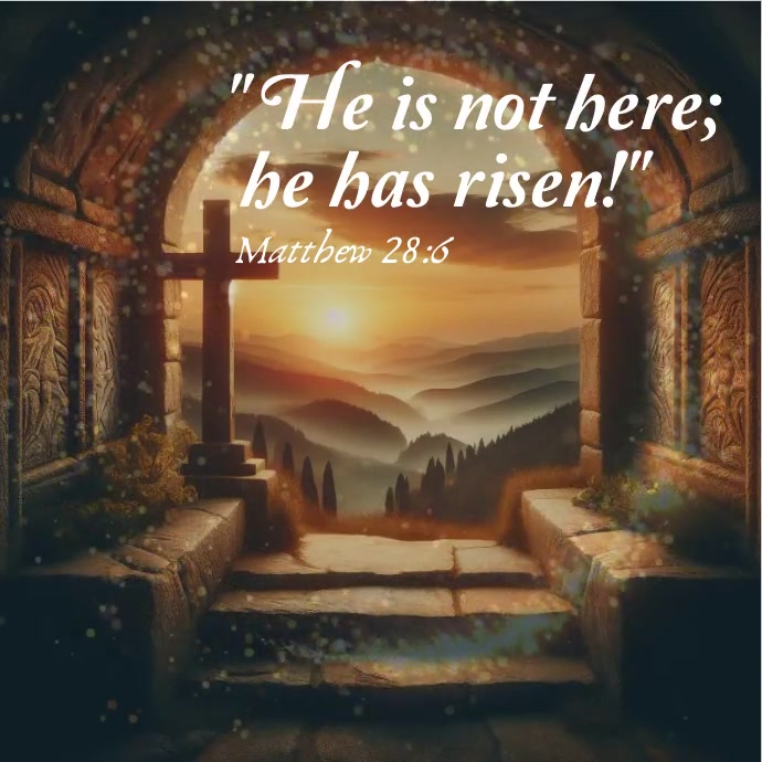 Copy of He is Risen Video Template | PosterMyWall