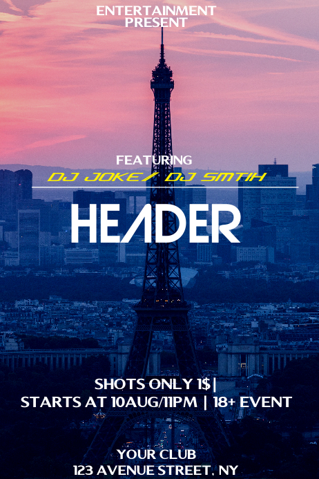 header night flyer template | PosterMyWall