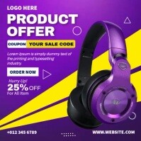 Headphone Template Ads | PosterMyWall