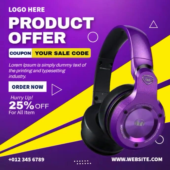 Headphone Ads Template | PosterMyWall