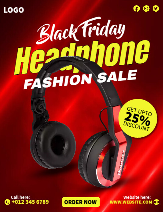 Headphone Ads Template | PosterMyWall